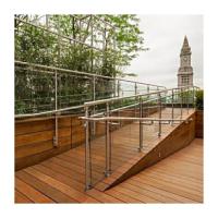 China EN 12150 glass front porch railing steel railing with glass price for sale