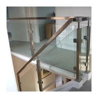China ANSI Z97 glass railings back patio fence tempered safty glass stainless steel balcony railing for sale