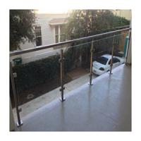 China Laminated glass fencing balcony wood fence interior glass balusters for sale