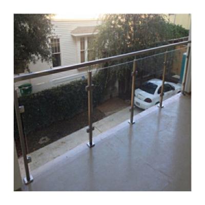China Laminated glass fencing balcony wood fence interior glass balusters for sale