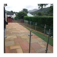 China AS NZS2208 glass balustrades tempered glass porch railings stainless steel glass railing systems for sale