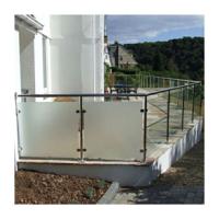 China Double laye glass balusters outdoor porch stair railing hardware for sale
