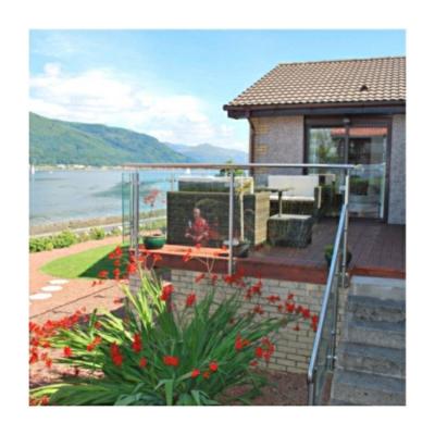China Laminated glass fencing front porch railing replacement baluster deck railing for sale