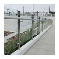 China Laminated glass fencing front porch railing replacement baluster deck railing for sale