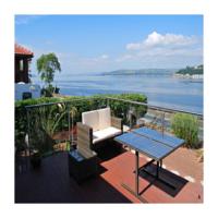 China Tmepered glass balustrade brown deck with white railing deck railing for sale