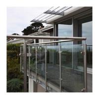 China Ultra clear glass handrail contemporary porch railings exterior glass railing for sale