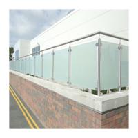 China Ultra clear glass handrail contemporary porch railings exterior glass railing for sale