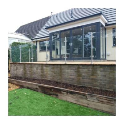 China Tmepered glass banister rails for decks and porches railing posts for sale
