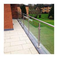 China Anti slip glass banister plants on balcony and deck railings landing balustrade for sale