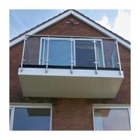 China Anti slip glass banister plants on balcony and deck railings landing balustrade for sale
