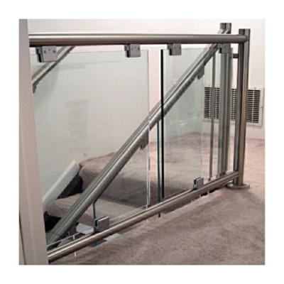 China Led designed glass balusters iron patio fence ultra white glass clear balcony railing for sale