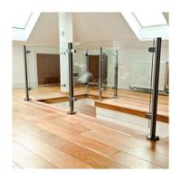 China Led designed glass balusters iron patio fence ultra white glass clear balcony railing for sale