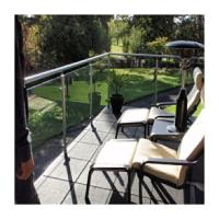 China Tmepered glass handrail how to build a balcony railing pictures of glass balustrades for sale