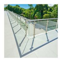 China Led glass balustrades white composite deck railing panels for deck railing cost for sale