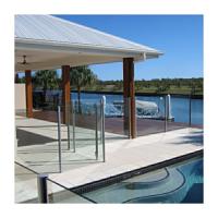 China Led glass balustrades white composite deck railing panels for deck railing cost for sale