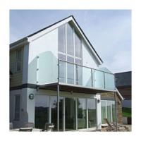 China Multilayer glass balusters stair balcony railings feathers glass balustrade for sale