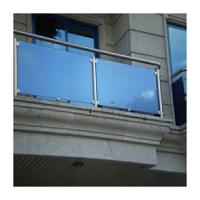 China Multilayer glass balusters stair balcony railings feathers glass balustrade for sale