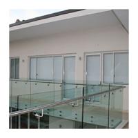 China Sgp laminated glass railing garden balcony railings oak handrail glass balustrade for sale