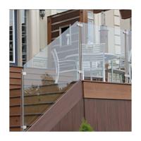 China Low iron glass banister black rod iron porch railing prices for sale