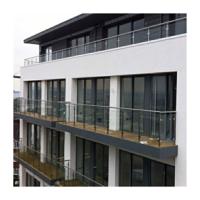 China Grey glass guardrail parts of a balcony railing how much is glass balustrade for sale