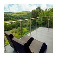 China Tinted glass fencing balcony metal fence indoor glass balusters for sale