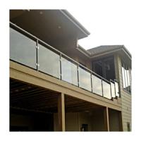 China Tinted glass fencing balcony metal fence indoor glass balusters for sale