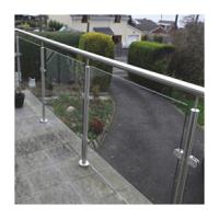 China Blue glass fencing roof handrail systems side mounted glass railing for sale