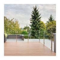 China Blue glass fencing roof handrail systems side mounted glass railing for sale