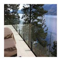 China EN2190 glass railings equipment rails for rooftop equipment frosted glass railing for sale