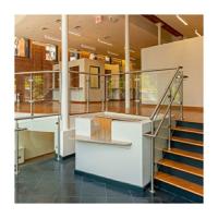 China Multilayer glass handrail iron porch railing near me plexiglass railing guard for sale