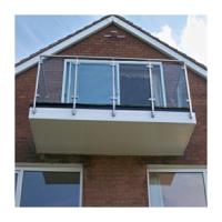 China Sgp laminated glass railing balcony steel glass railing fence panels for sale