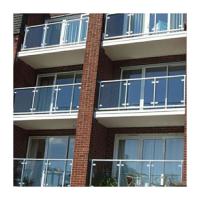 China Ultra clear glass fencing cheap glass balcony railings balustrade lighting for sale