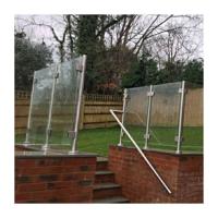 China Anti slip glass fencing wrought iron porch railing clamps for sale