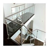 China AS NZS2208 glass fencing stainless post patio fence laminated glass handrail and railing for sale