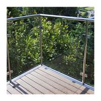 China EN 12150 glass railings metal roofing fence aluminium glass railing for sale