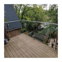 China EN 12150 glass fence flat roof balcony railing absolute glass fencing for sale