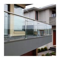 China EN 12150 glass fence flat roof balcony railing absolute glass fencing for sale