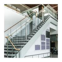 China Anti slip glass guardrail outside stair railing balcony stainless steel glass balustrade for sale