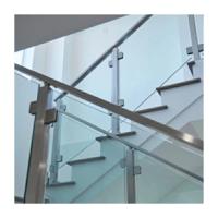 China Anti slip glass guardrail outside stair railing balcony stainless steel glass balustrade for sale