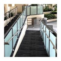 China Led designed glass fencing metal front porch railing modern glass railing for sale