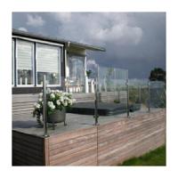 China AS NZS2208 glass handrail decorative front porch railing ss railing with glass balcony for sale
