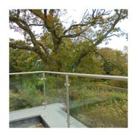 China CE EN 12150 glass fencing indian house roof railing design residential glass railing for sale