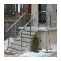 China Led designed glass banister decorative vinyl porch railing panel railing price for sale