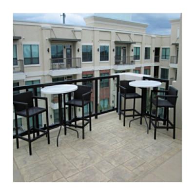 China Laminated glass balustrade roof safety guard rails outside glass railings for sale