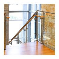 China Anti slip glass banister diy patio fence 12mm thick glass modern stainless steel staircase railing for sale