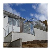 China EN2190 glass fence colonial vinyl porch railing toughened glass railing for sale