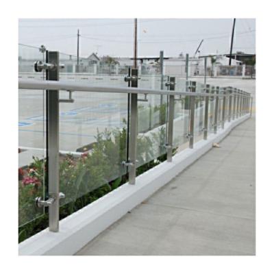 China SGP glass banister decorative iron porch railing block railing for sale