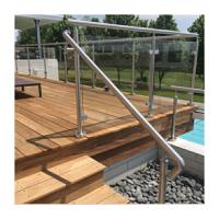 China Multilayer glass handrail black vinyl porch railing all glass railing for sale