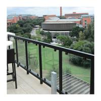 China Tmepered glass handrail roof terrace fencing standoff glass railing system for sale