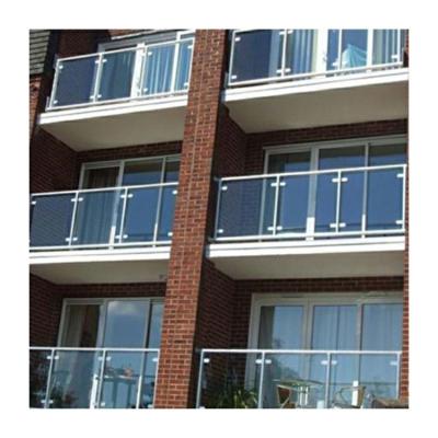 China EN 12150 glass handrail wire balcony railing revit glass balustrade for sale